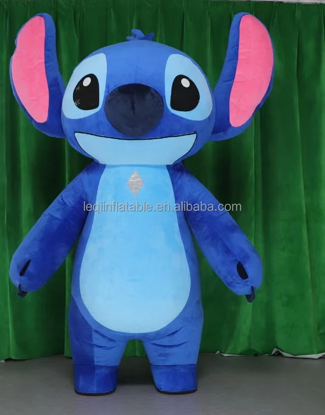 Popular Cartoon Character Inflatable Stitch Mascot Costume For Adult ...