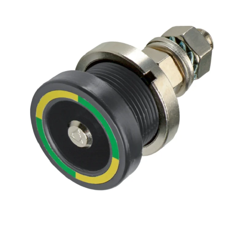 Black Hospital Grounding Terminal Panel Mounting Receptacle