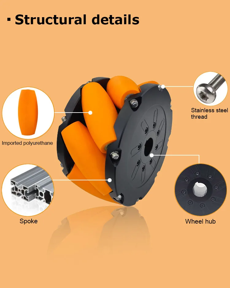 Heavy-Duty TZBOT AGV Omnidirectional Mecanum Wheel Advanced 360 ...