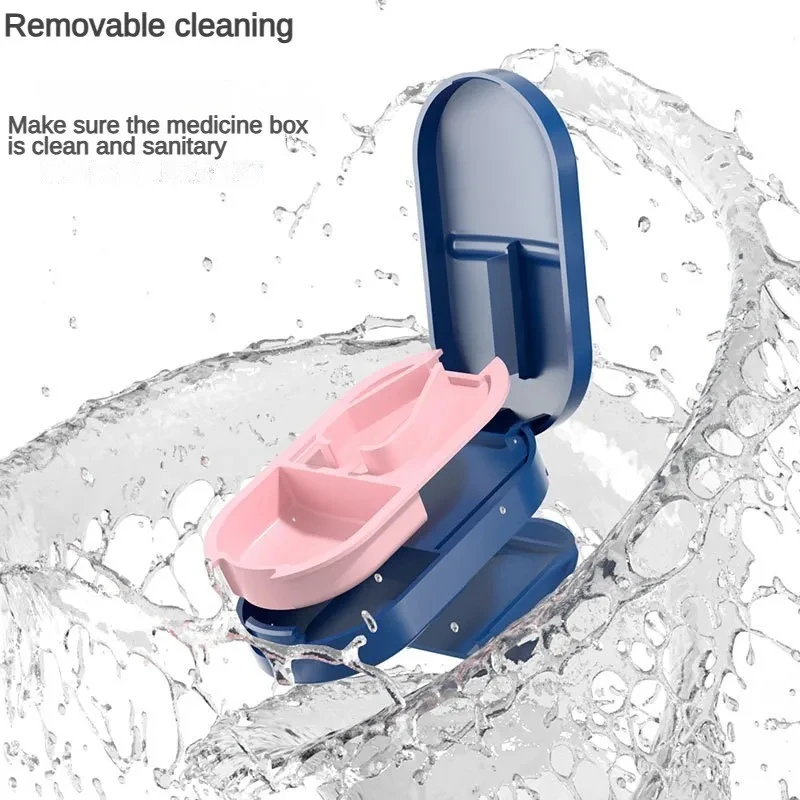 Portable Pill Cutter & Organizer Box - Eco-Friendly Travel Medication ...