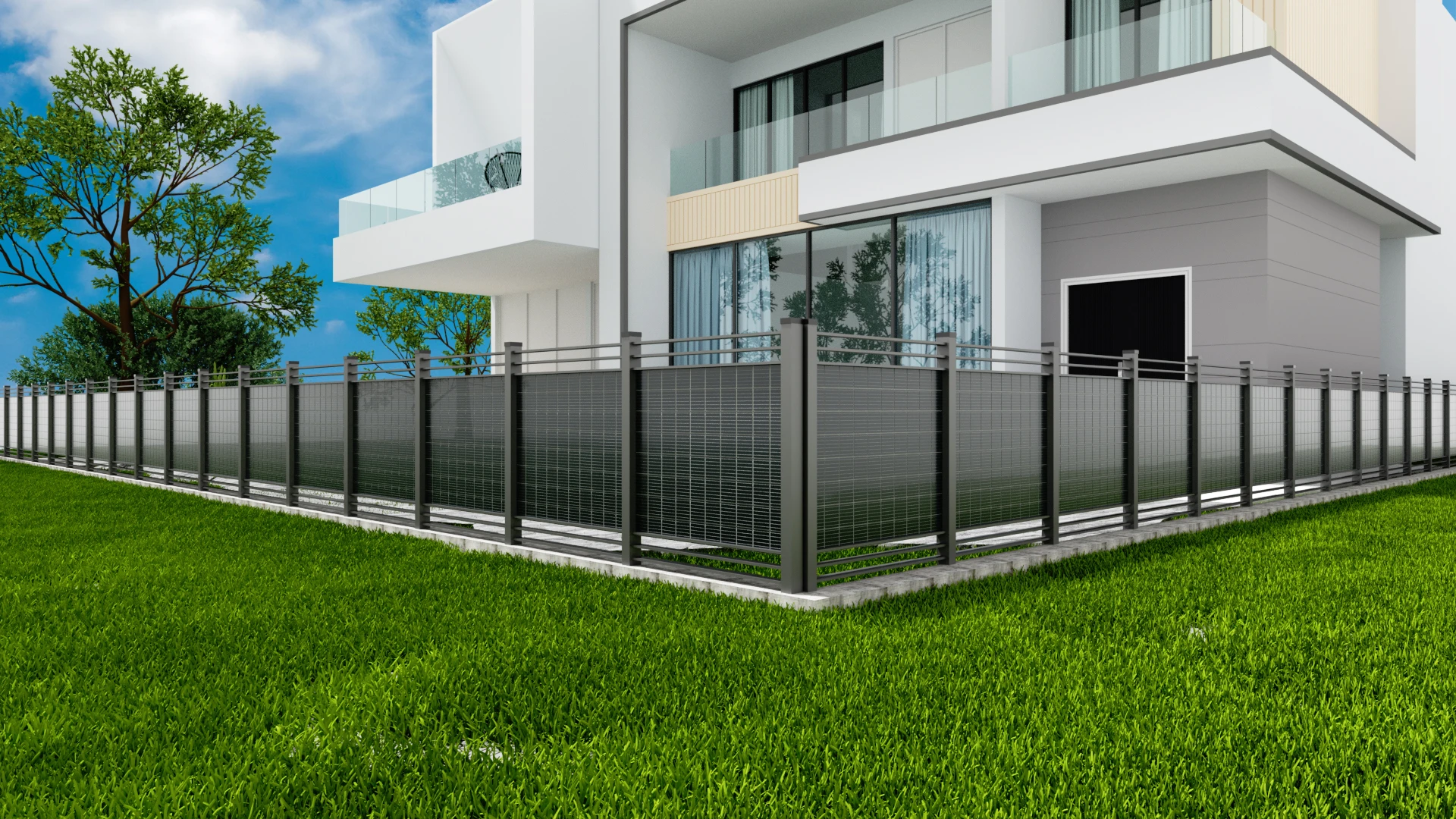 Youya Solar Panel Electric Fence Vertical Aluminum Frame Outdoor Solar ...