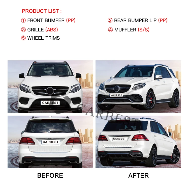 CARBEST GLE63 AMG Body Kit - Upgrade Your Mercedes-benz