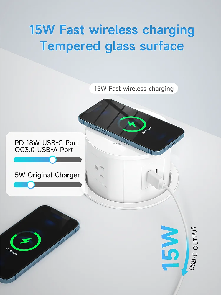 Top Quality Hidden Retractable Office Tables with Power