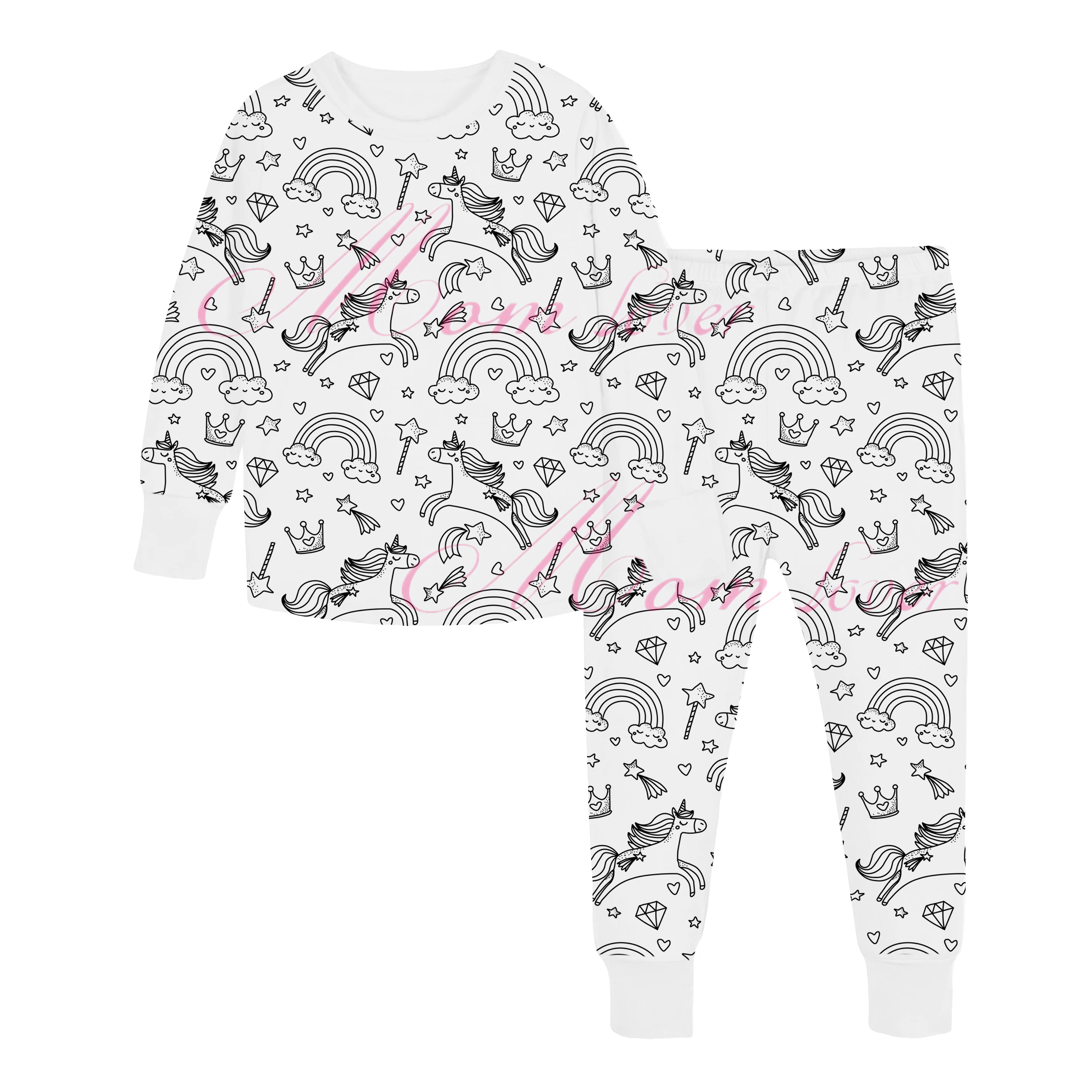 2023 New Custom Cotton Marker Diy Kids Pajamas Drawing Pijamas Graffiti ...