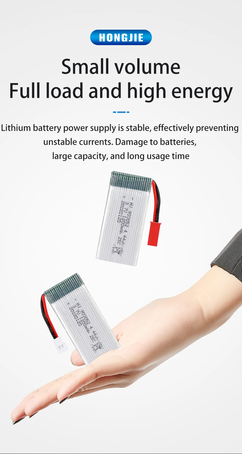 Factory 903052 3.7V 1200mAh Lithium Rechargeable for Plane Toys Remote ...