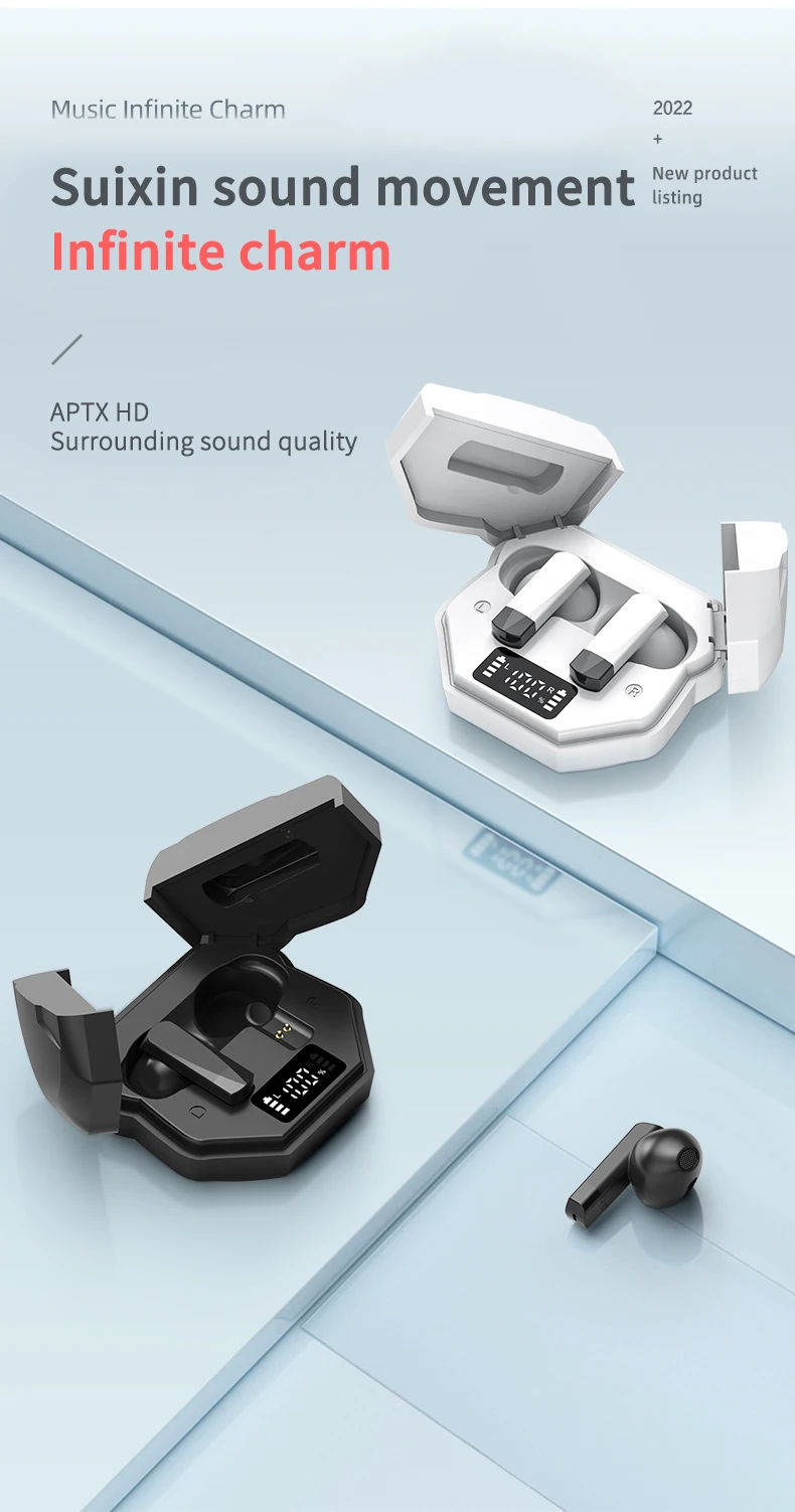 F72 Led Light Enc Tws Earbuds Hifi Headphone Sport Earphone Headset ...