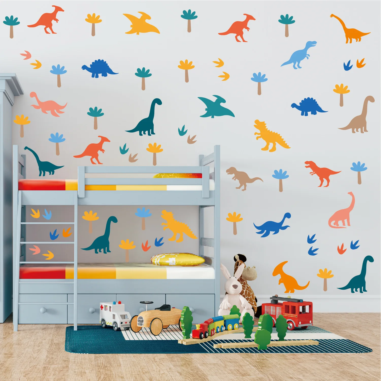 Cartoon Jungle Animals Kids Wall Decoration Stickers Wall Decals ...