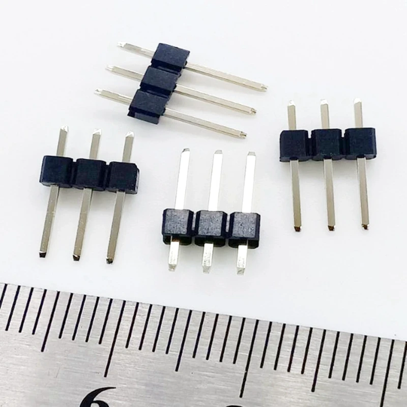 Male 2.54mm Pitch 3pin Pin Header Connector Vertical Berg Strip - Buy 2 ...