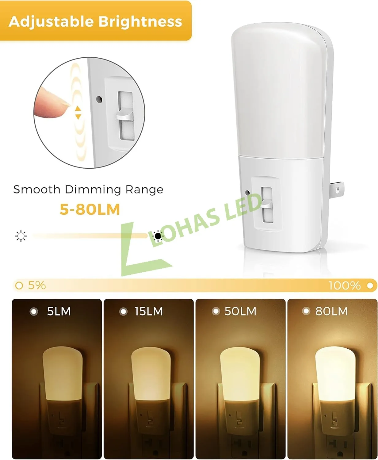 LOHAS Baby Children Nightlight Dusk to Dawn Sensor Auto ON/OFF LED ...