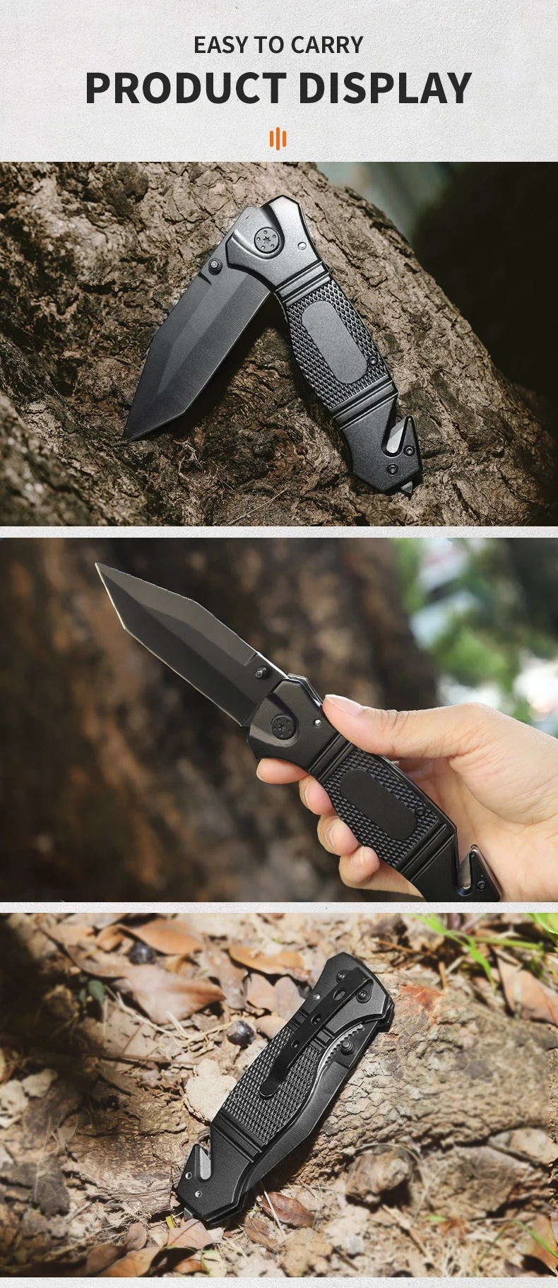 Tactical Folding Pocket Knife Outdoor Adventure Hunting Folding Pocket ...