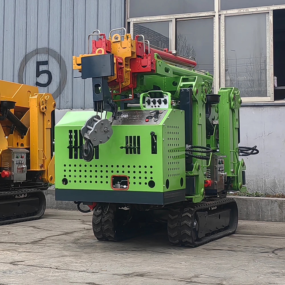 8t Knuckle Boom Mini Telescopic Crawler Lifting Crane 8 Ton Spider ...