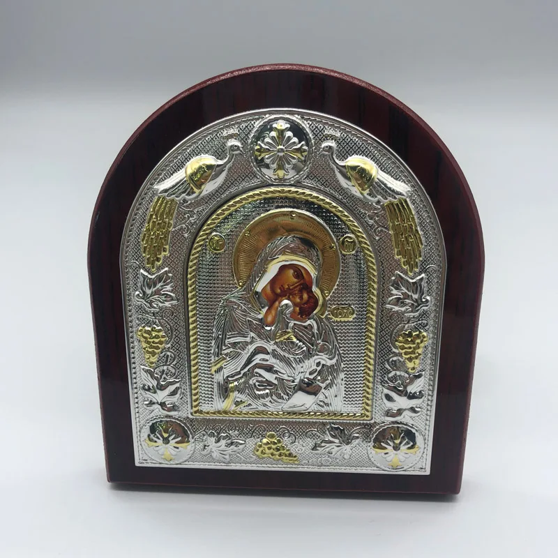 Explosive Jesus Maria Peacock Frame Metal Religious Ornaments Stainless ...
