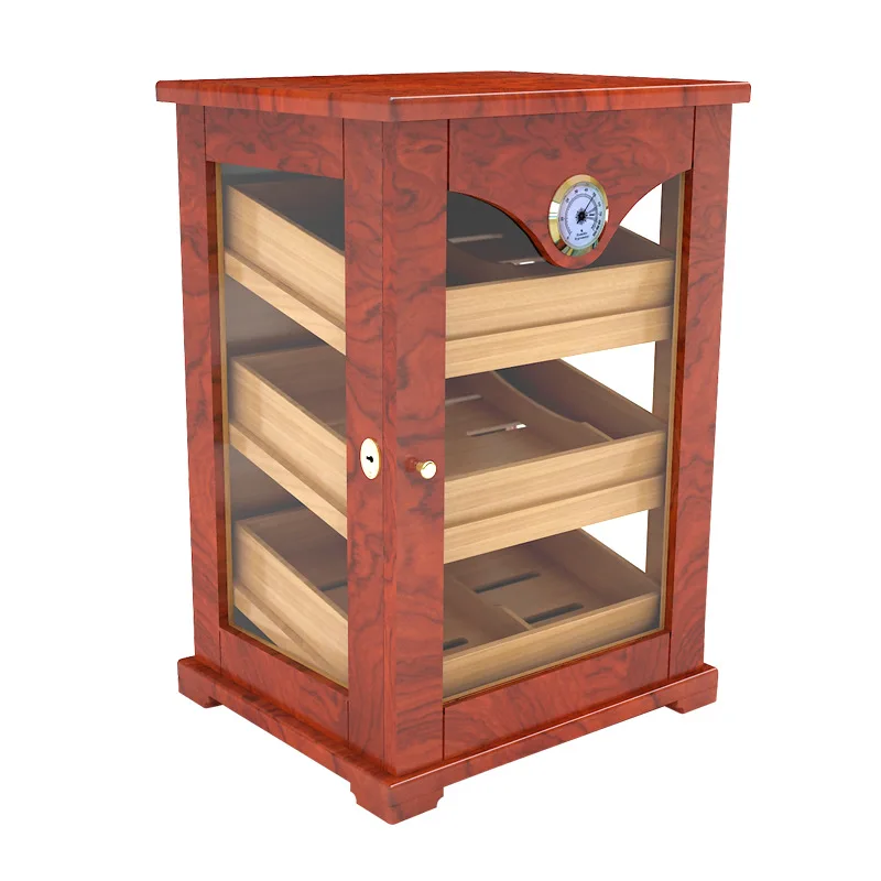 Wood Cigar Showcase Rack Display Humidors Luxury Large Capacity High ...