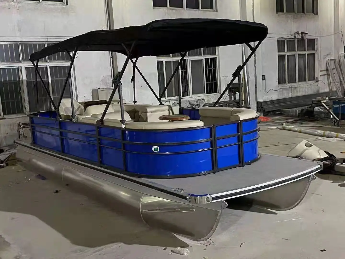 25ft 7.5m Poseidon Aluminum Three Tubes Tri-toon Party Pontoon Boat for ...