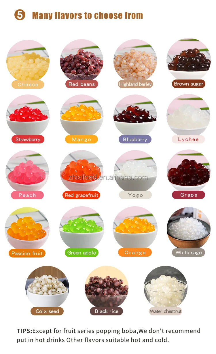 2022 New Taste Water Chestnut Flavor Popping Boba Pearls