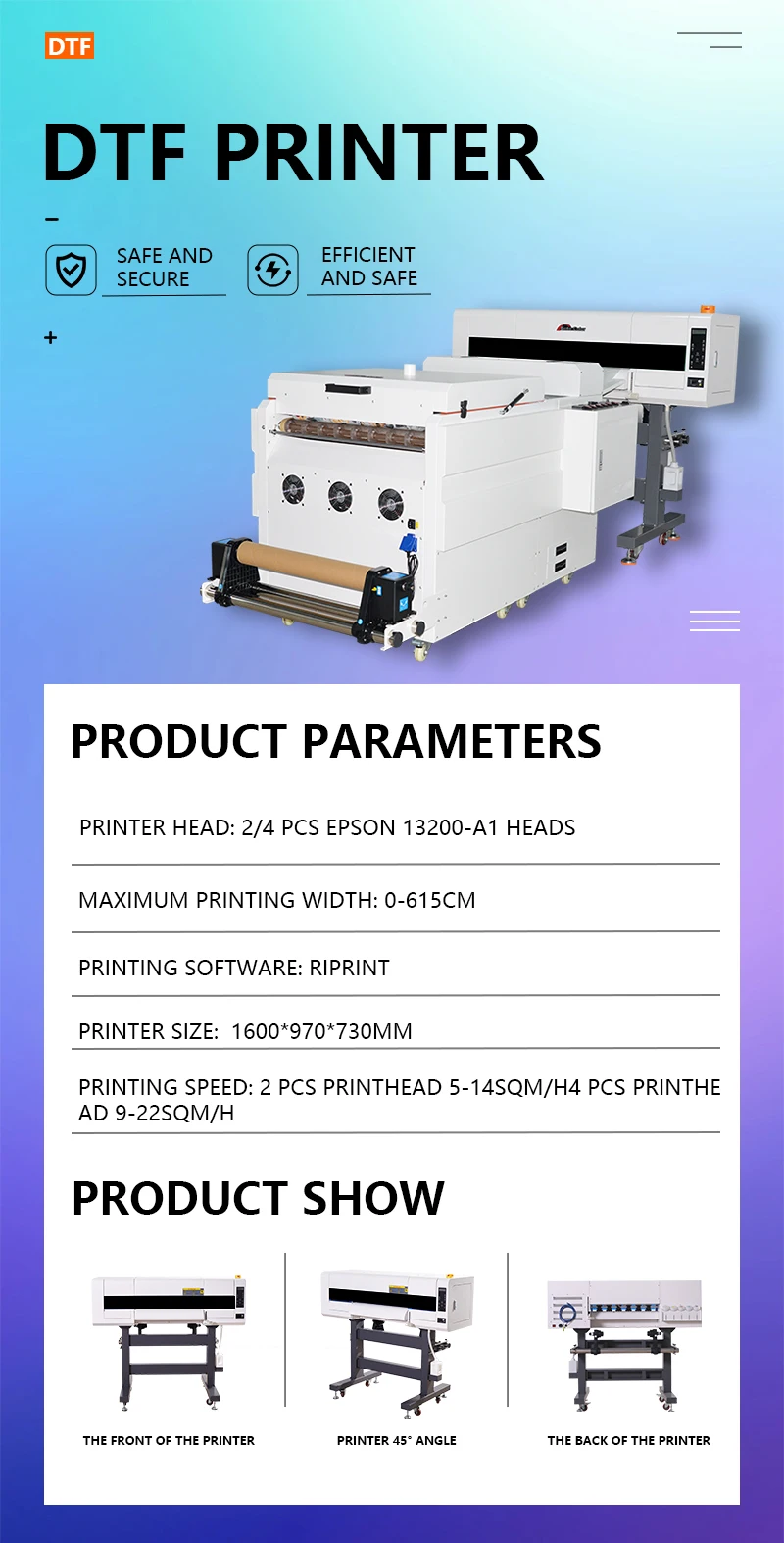 DTF Printer 60cm Size - Professional Dtf Printing Solutions