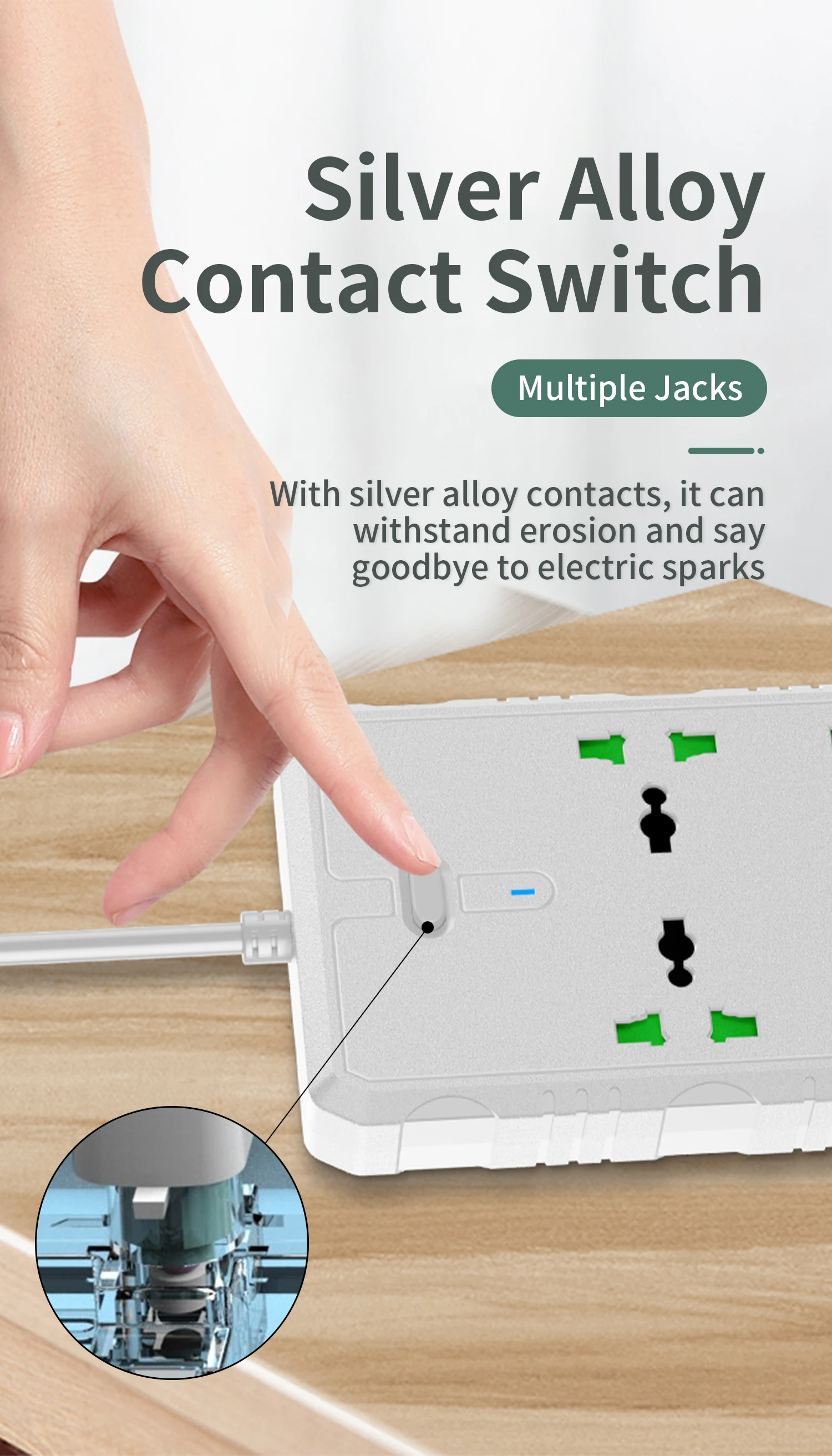 High-power Socket With Usb Household Multi-function Uk Us Eu Pug-in ...