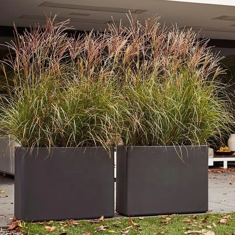 Big Rectangle Planter Box Outdoor Fiberglass Planters Wholesale Fiber ...