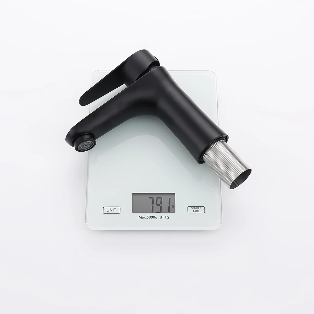 Sus 304 Stainless Steel Smart Black Deck Mount Basin Faucet Single ...