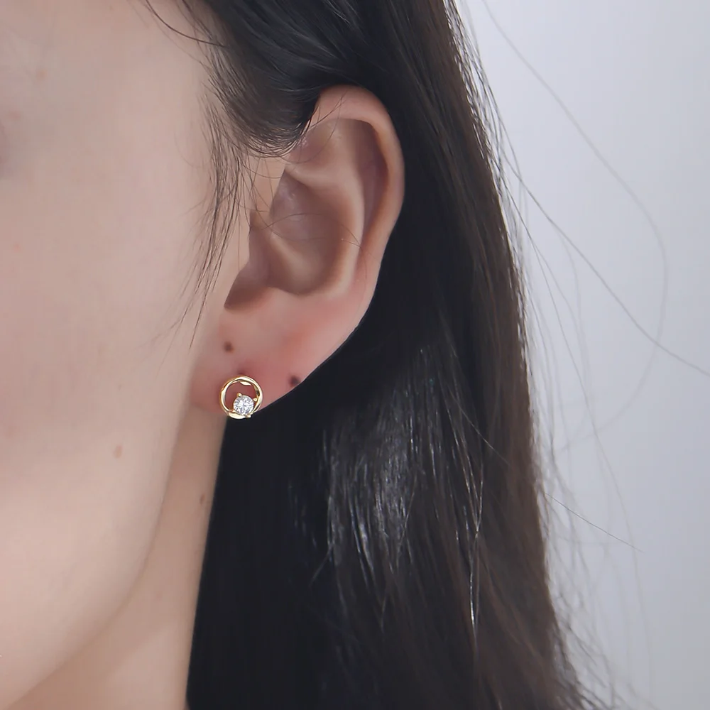 Simple Minimalist Single Stone Jewelry Psj 925 Sterling Silver 14k Gold ...