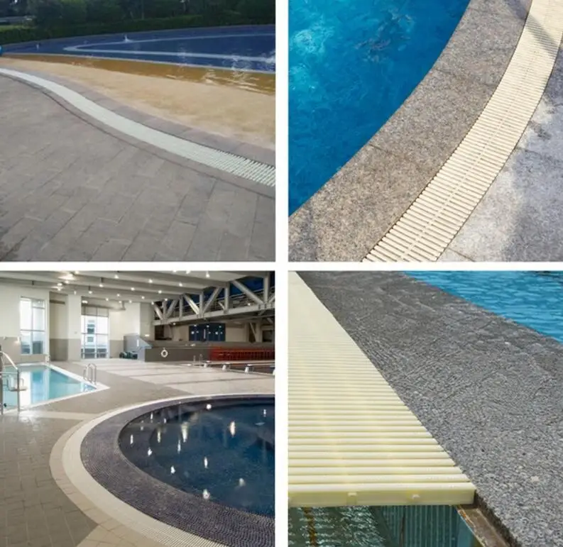 Customization 90 Degree Corner Overflow Grating Swimming Pool Gutter ...