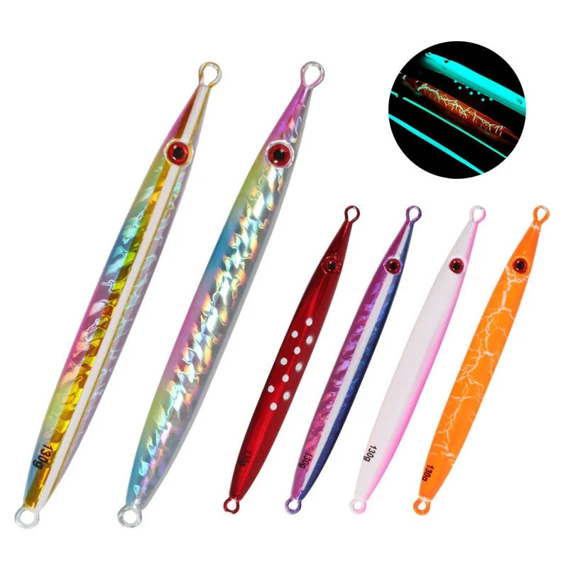 Gorgons 100g/130g/150g/170g/200g speed sinking jigging lure luminous metal jigs| Alibaba.com