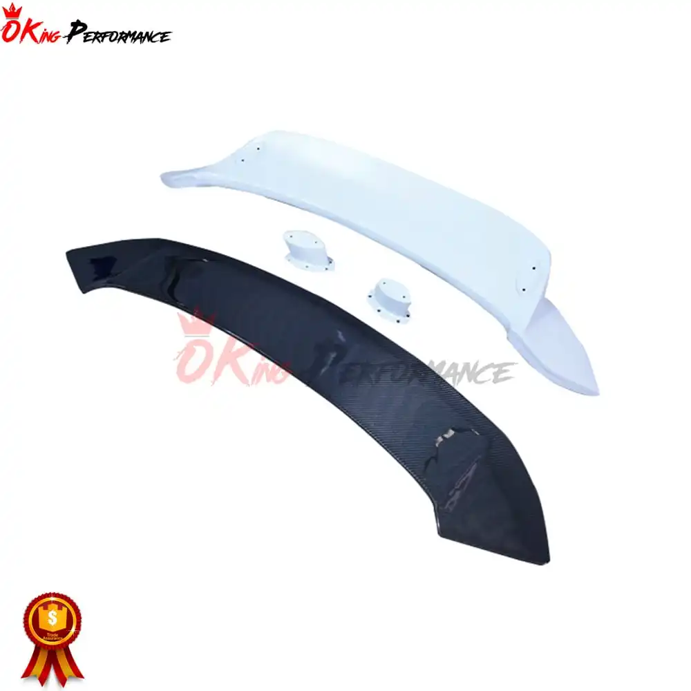 Turbo S Style Dry Carbon Fiber Rear Spoiler Set (primed Bracket ...