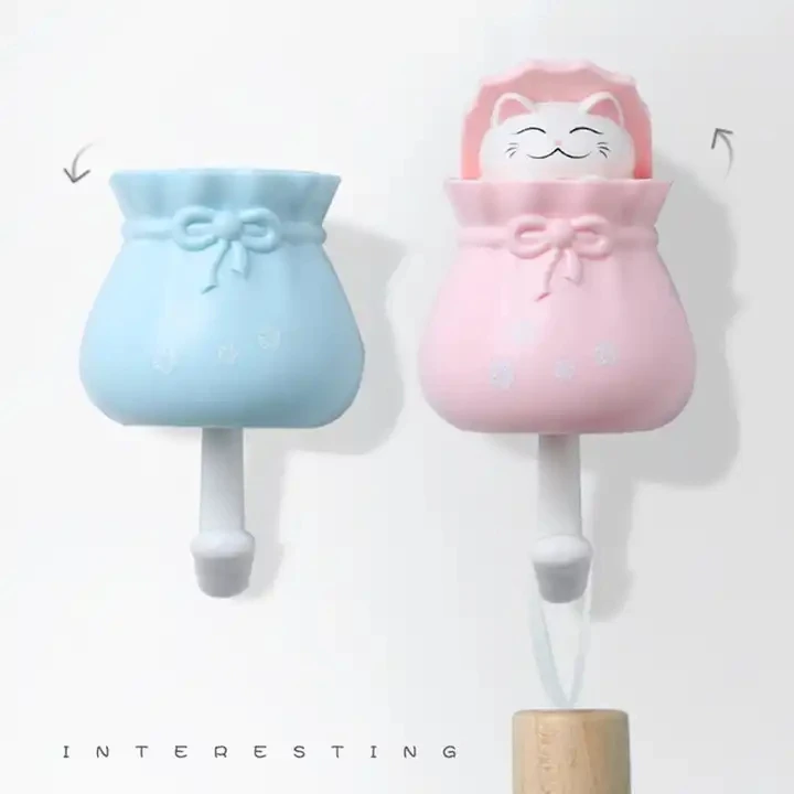 Cute Cartoon Cat Hook For Home Decoration Hooks Decorative Animal Wall ...