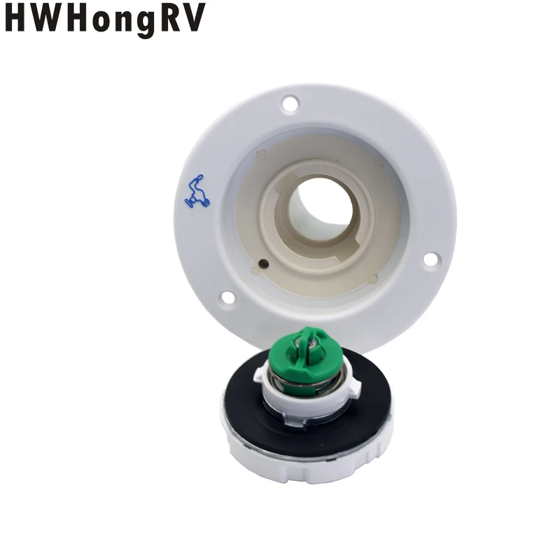 Water Inlet Lock for Campervans - Stabilized Plastic White