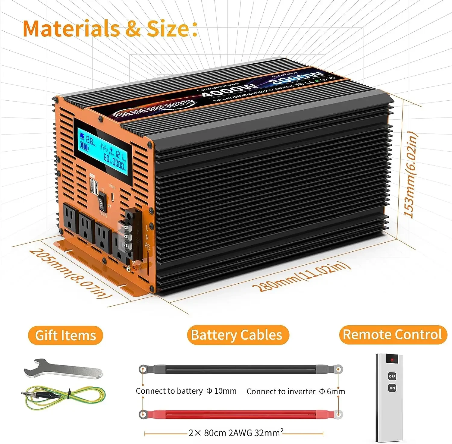 Alibaba.com: 12V 24V DC to 110V 120V 4000W pure sine wave power ...