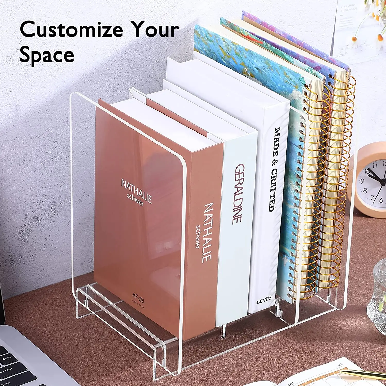 Alibaba.com: Clear Acrylic Magazine Holder, Standing Desk Rack for ...