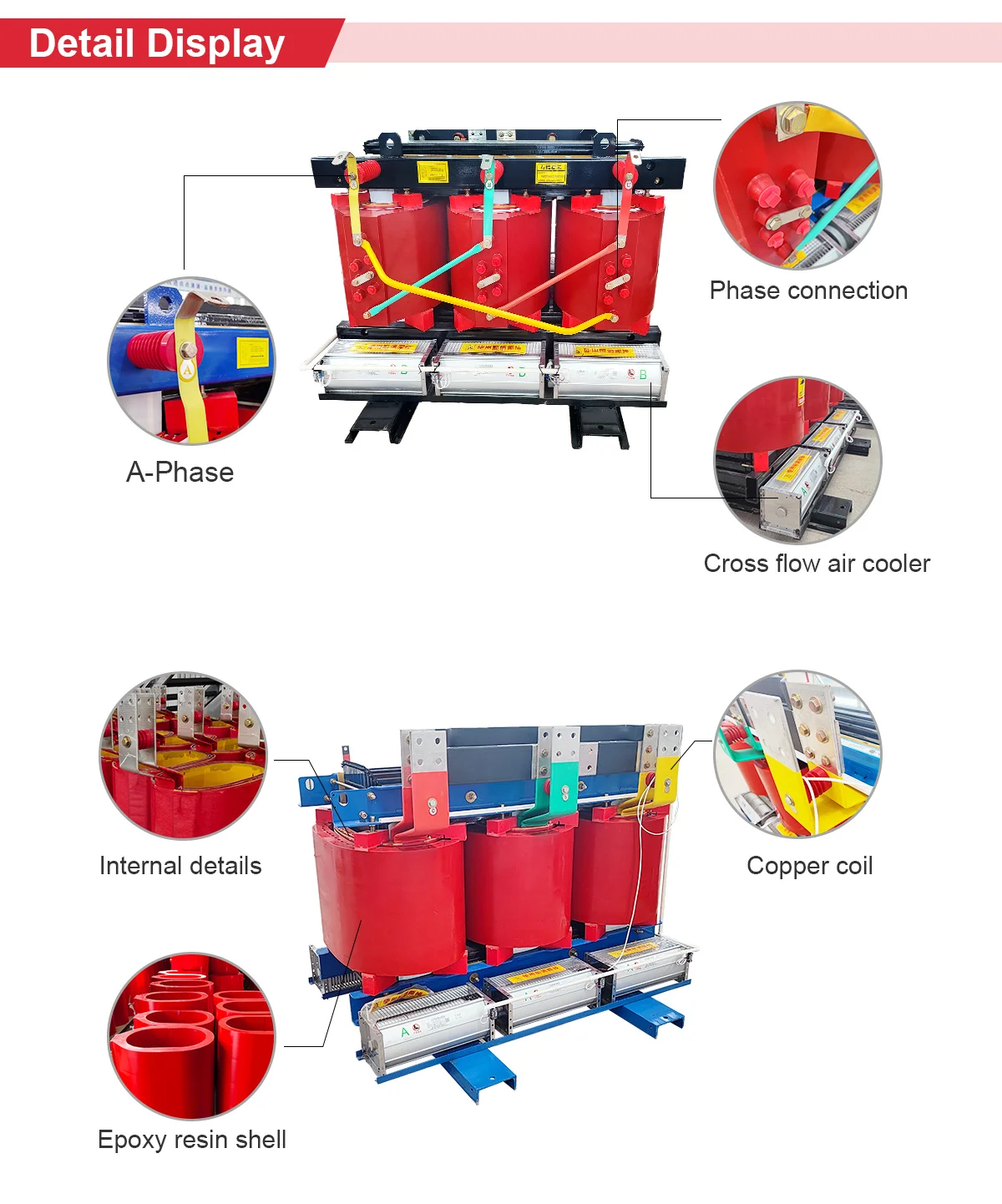 Step Up 630 Kva 400v To 11kv 5 Taps Octc Epoxy Resin No-excitation Dry ...