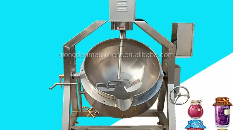 500 Liter Steam Jacketed Cooking Kettle With Stirrer Double Jacketed ...