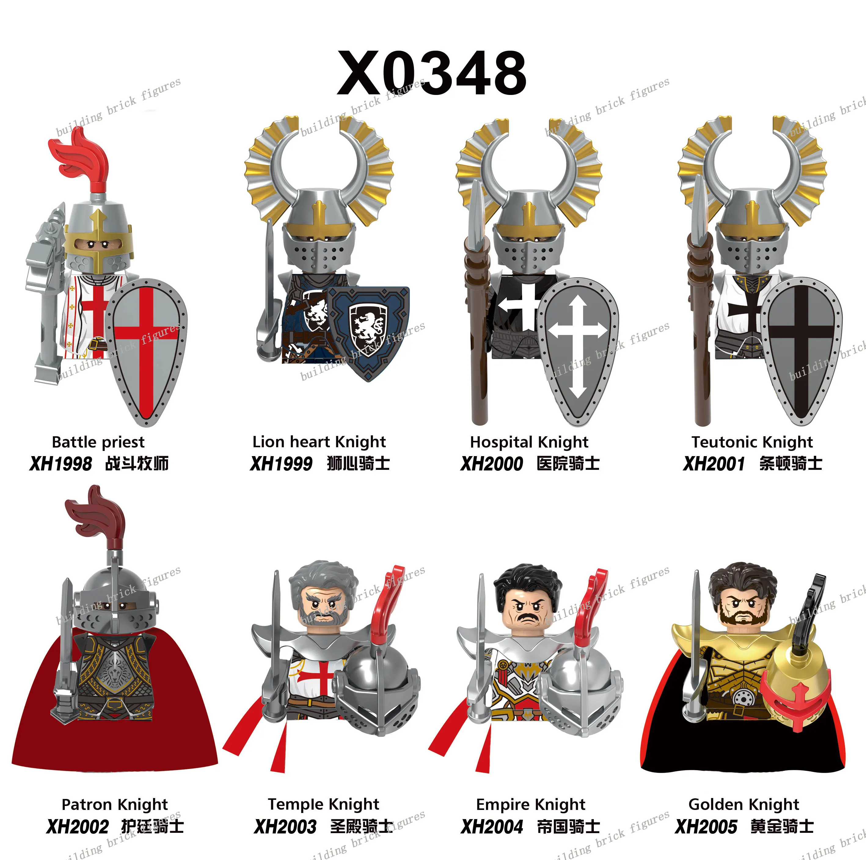 Medieval Soldiers Series Weaponry Dwarf Warriors Mini Building Blocks ...