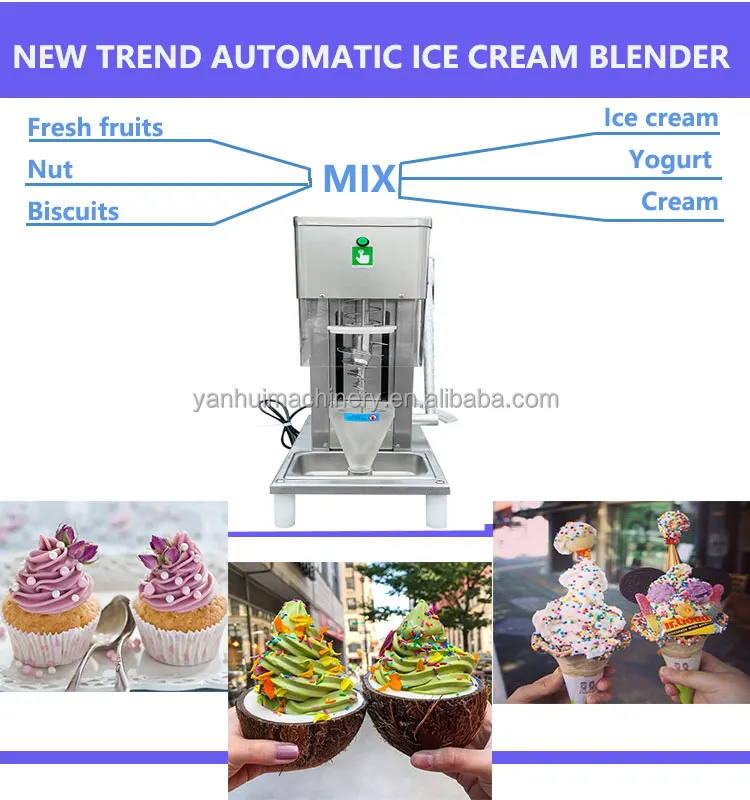 Multi-function Frozen Yogurt Swirl Freezer Fruit Ice Cream Blender ...