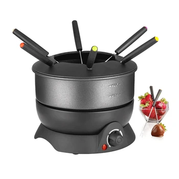 Customized Color Non-stick Fondue Pot 1.3l Cheese Fondue Maker Fruit ...