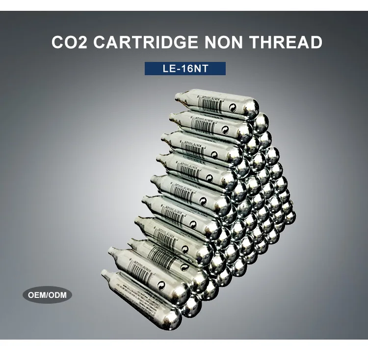 Small Portable Disposable CO2 Cartridge Cylinders 12g 16g Gram Threaded ...