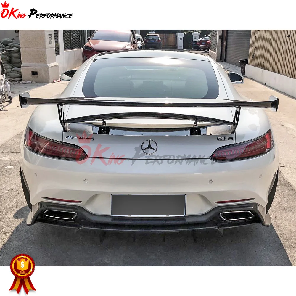 PT Style Carbon Fiber Rear Diffuser for Mercedes-Benz AMG GT GTS 2015 ...