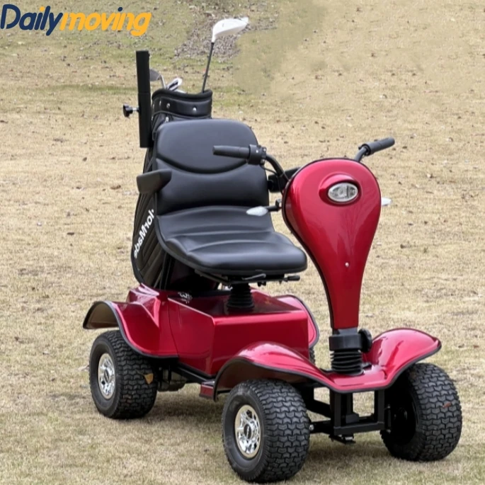4 Wheels Foldable Electric Golf Cart Buggy Single Seat Golf Cart ...