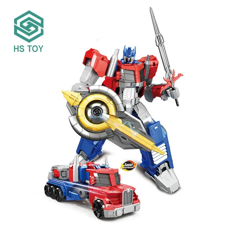 HS Kids Educational Plastic Transformation Electric Deformation Car ...