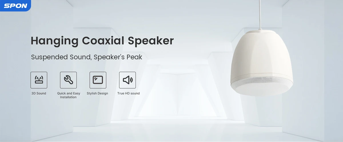 7.5W/15W/30W/60W Commercial Speaker Sound System - Ceiling Hanging PA