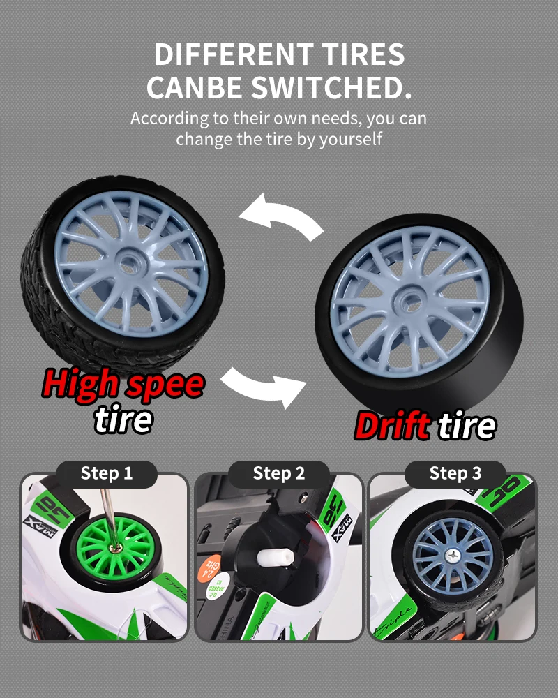 Zhorya 2.4g 4wd Remote Control Drift Racing Car 1/24 Simulation Four ...