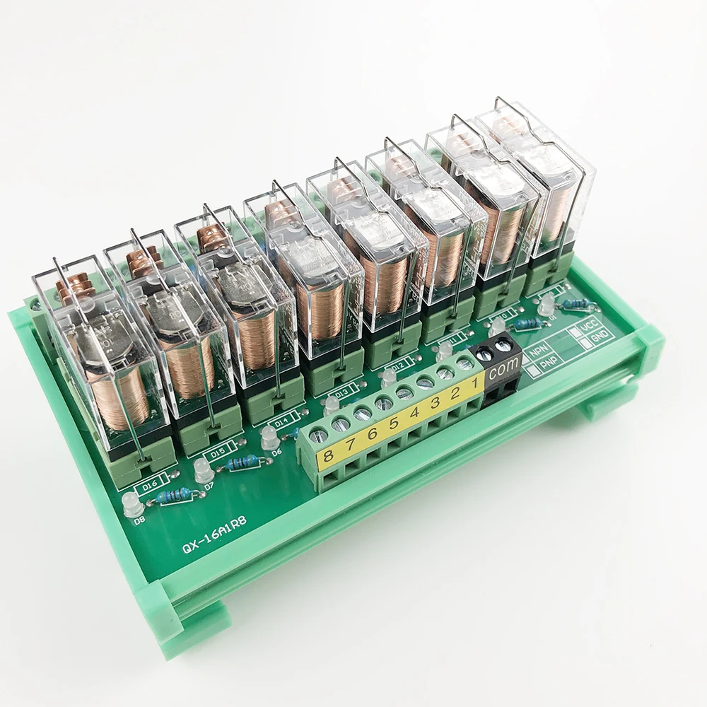 8 Relay Multichannel Relay Module Amplifier Board Terminal Converter ...