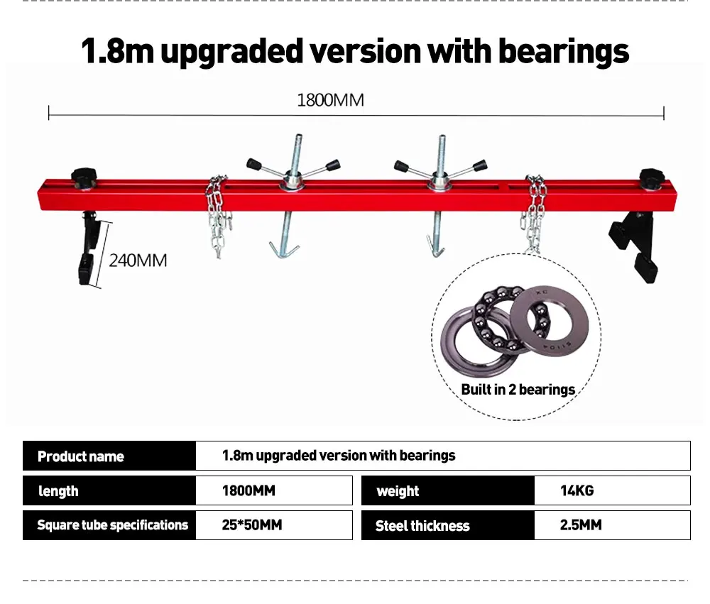 500KG Steel Engine Load Leveler Support Bar Engine Gearbox Double ...
