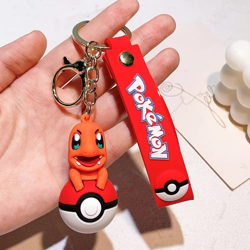 2024 New Pokeball Pokemoned Cartoon Keychains Squirtle Charmander ...