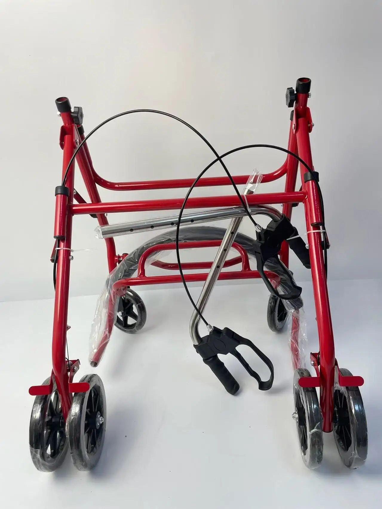 Vertical Rolling Fold Walking Aid - Wheelchair with Pedals