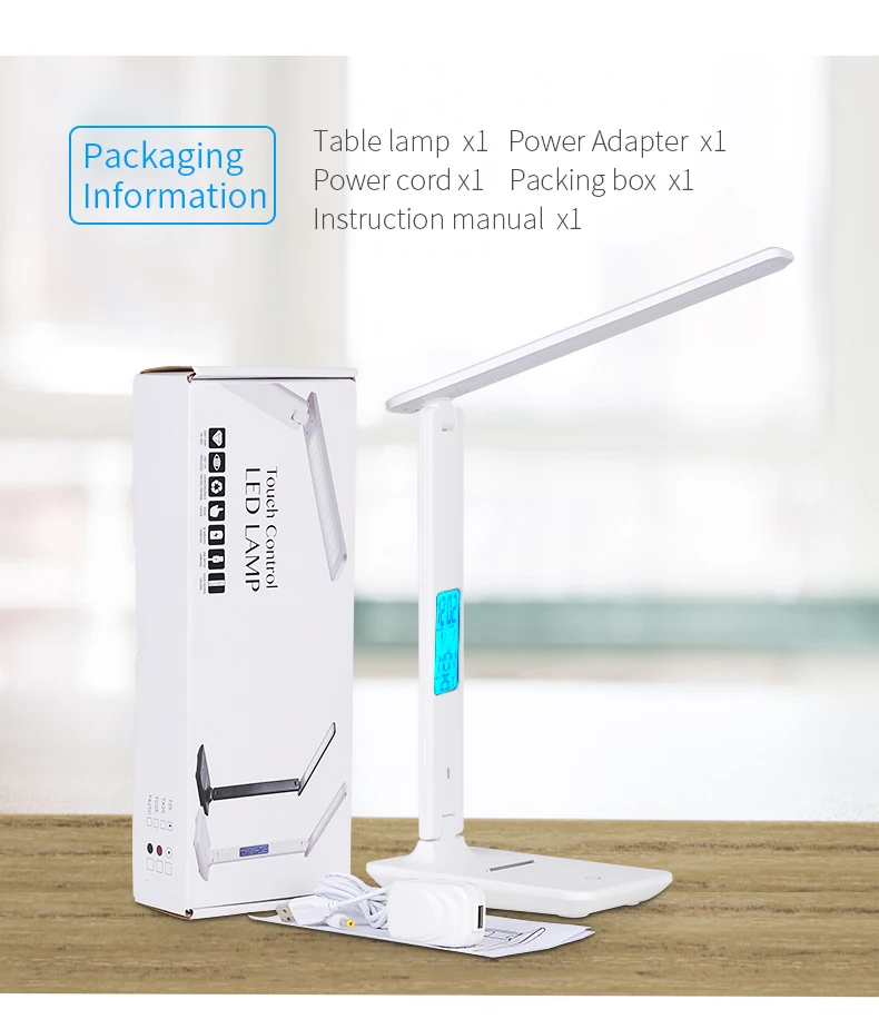 Tc25 Alarm Clock Time Display Battery Rechargeable Usb Reading Desk ...