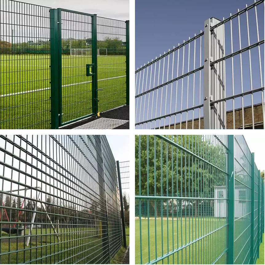 Custom Hot Dip Galvanized Double Welded Wire Mesh Fence Garden Fence ...
