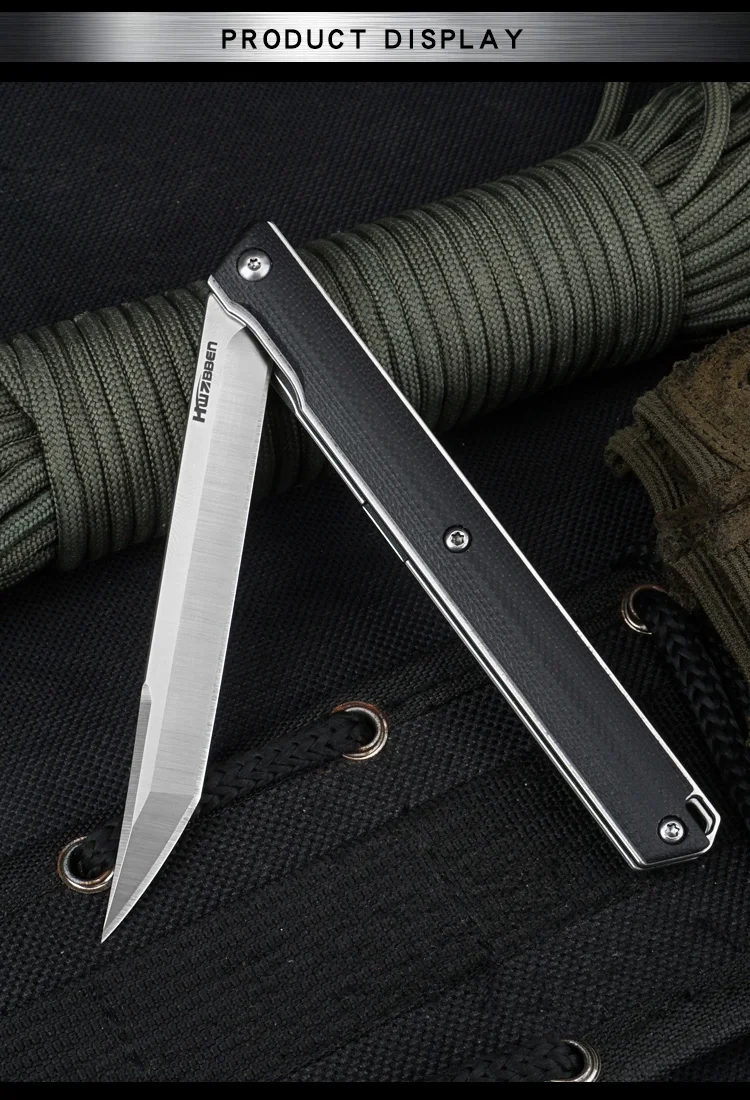 Hwzbben High Quality Delicate Camping Knife G10 Handle Outdoor Edc ...