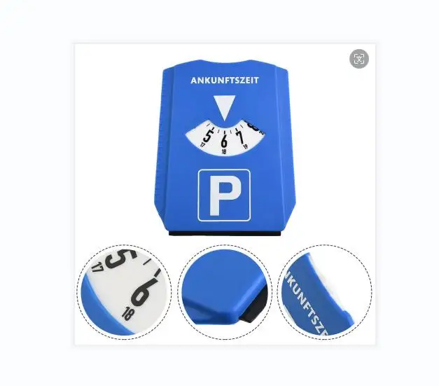 Car Parking Disc Timer Clock Arrival Time Display Blue Plastic Tools ...